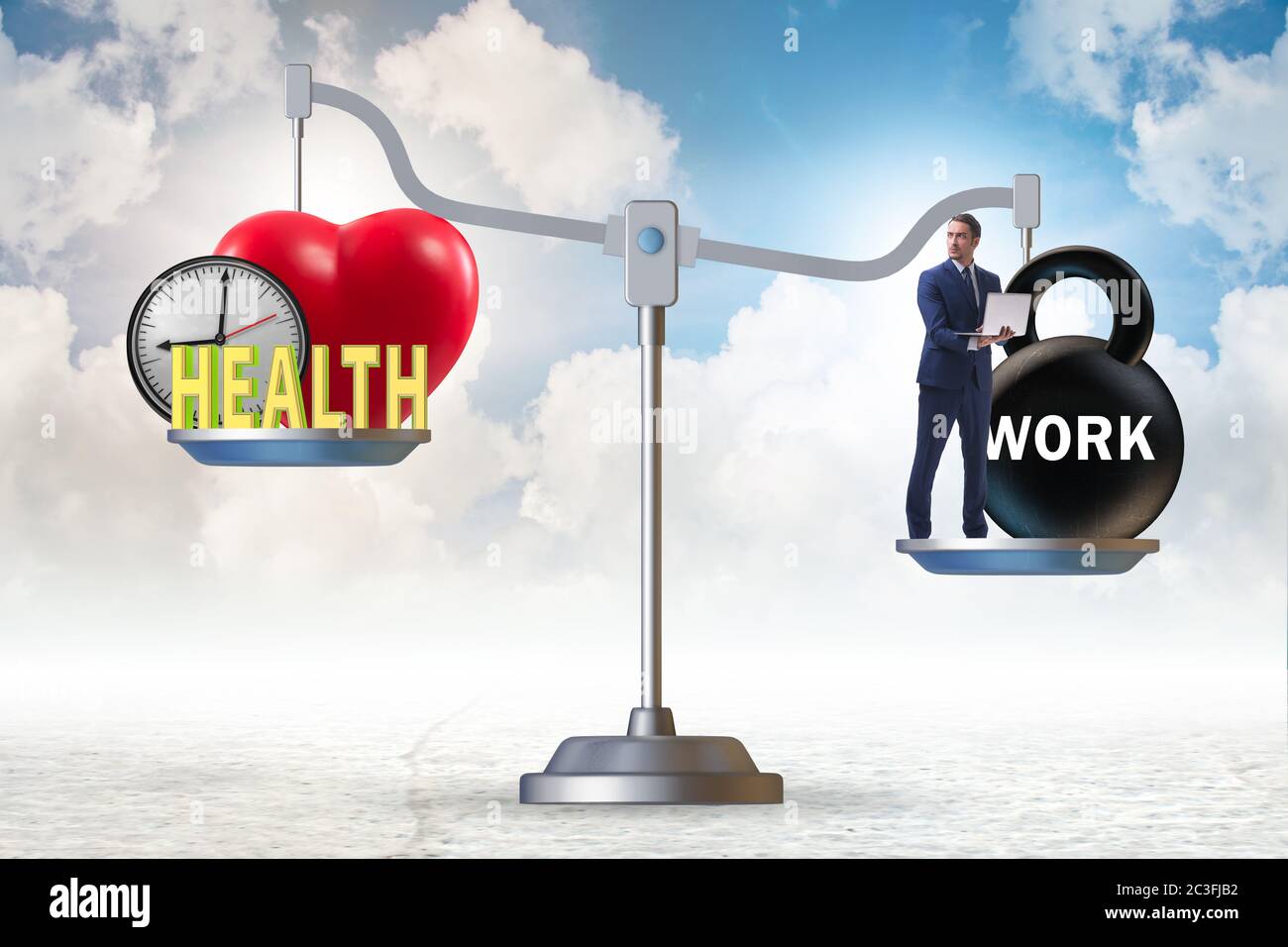 Concept of balance between work and health Stock Photo - Alamy