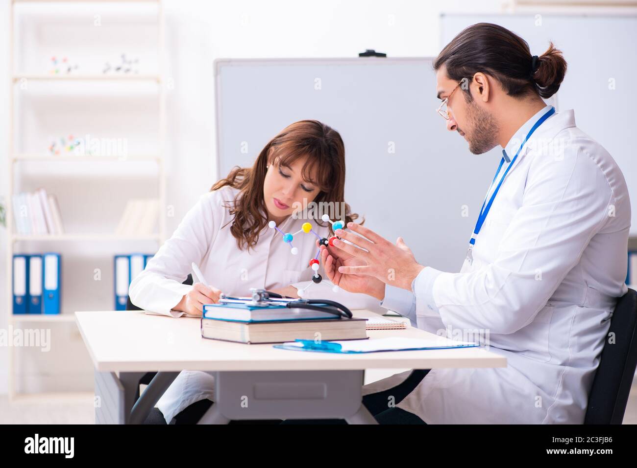 Medical students in the classroom Stock Photo - Alamy