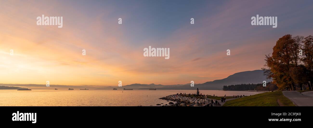 Sunset in Vancouver English bay, Canada Stock Photo - Alamy