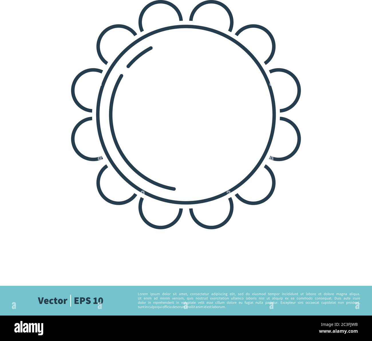 Line Art Sunflower Icon Vector Logo Template Illustration Design ...