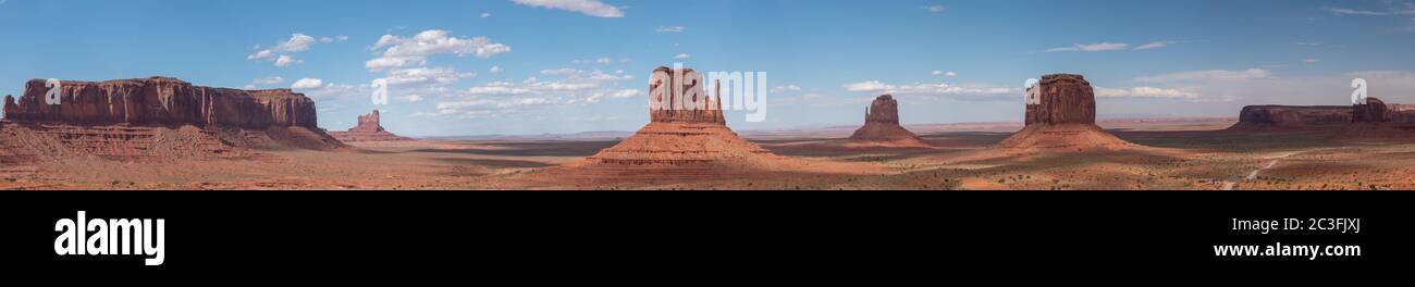 Monument valley panoramic view from the visitor center Stock Photo - Alamy