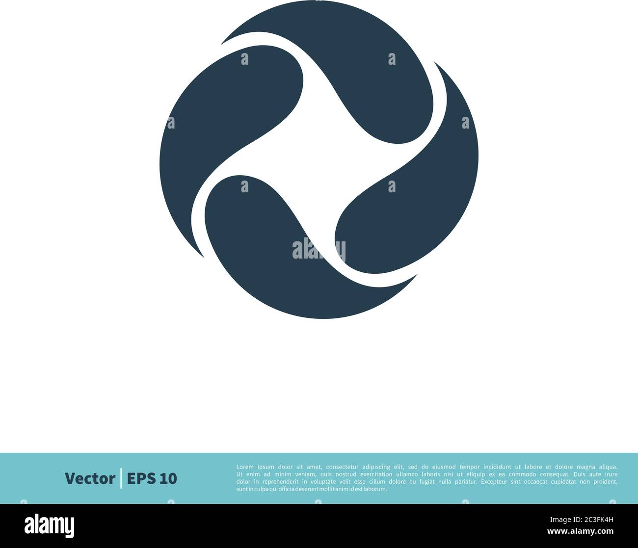 Decoration Drop Water Circle Shape icon Vector Logo Template ...