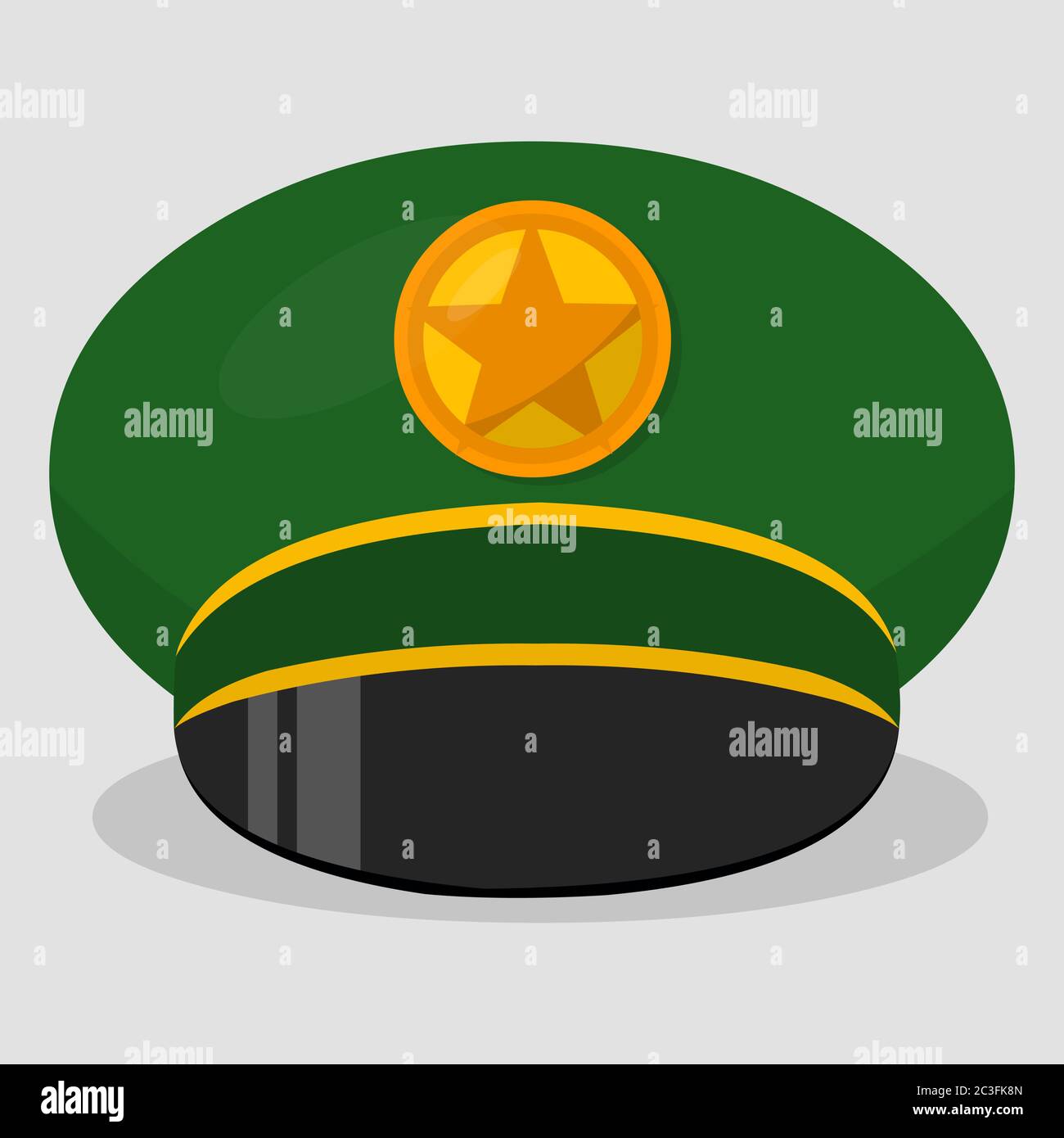 military cap for military equipment isolated vector illustration Stock ...