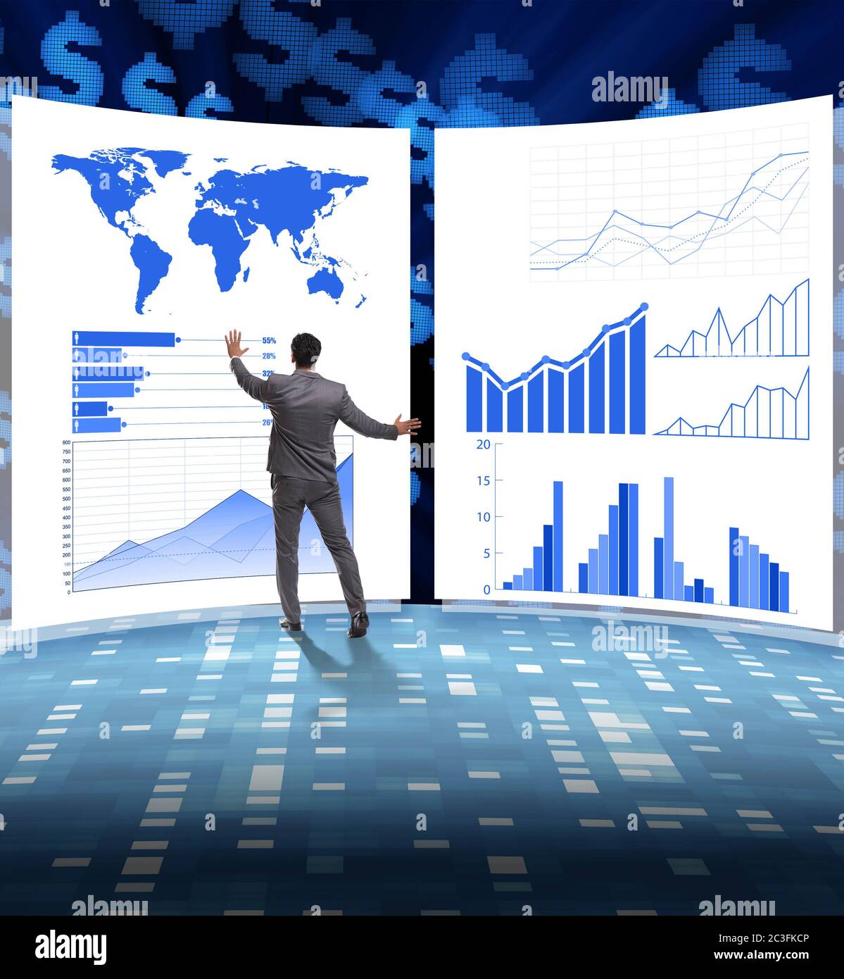 Concept of business charts and finance visualisation Stock Photo - Alamy