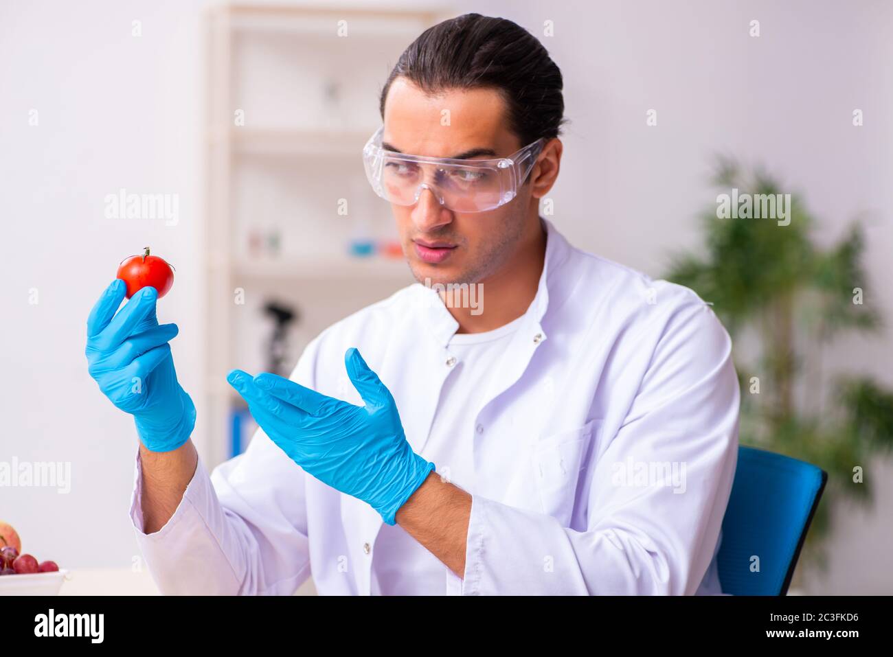 Young scientist testing organic food hi-res stock photography and ...
