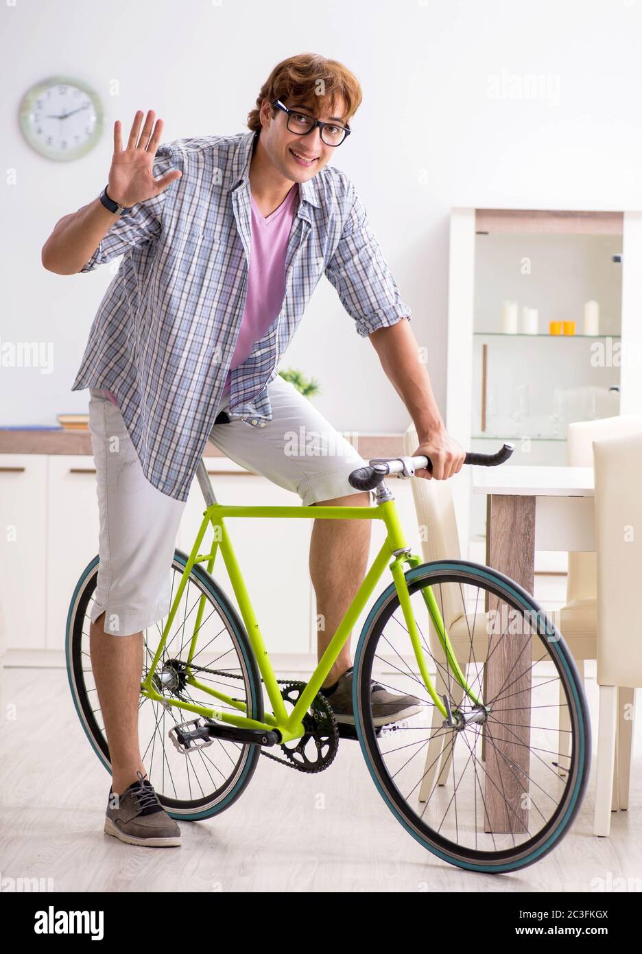 Student commuting to university using cycle Stock Photo - Alamy