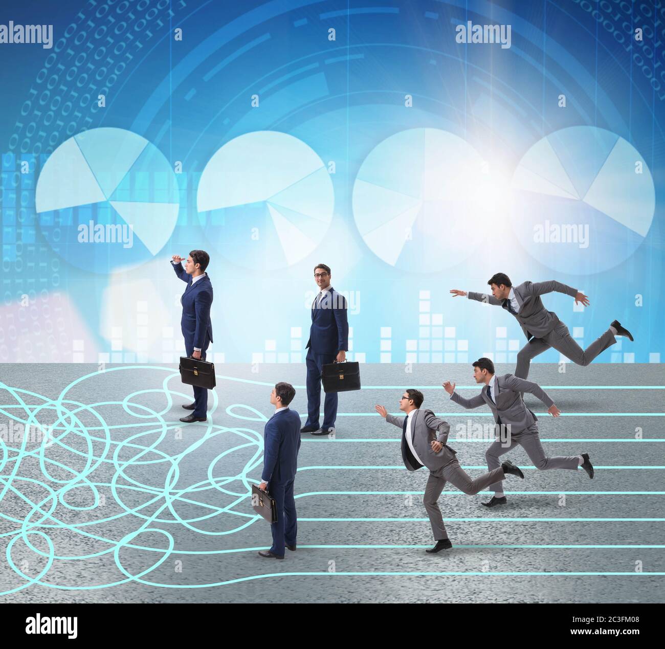 Business concept of uncertainty and confusion Stock Photo - Alamy