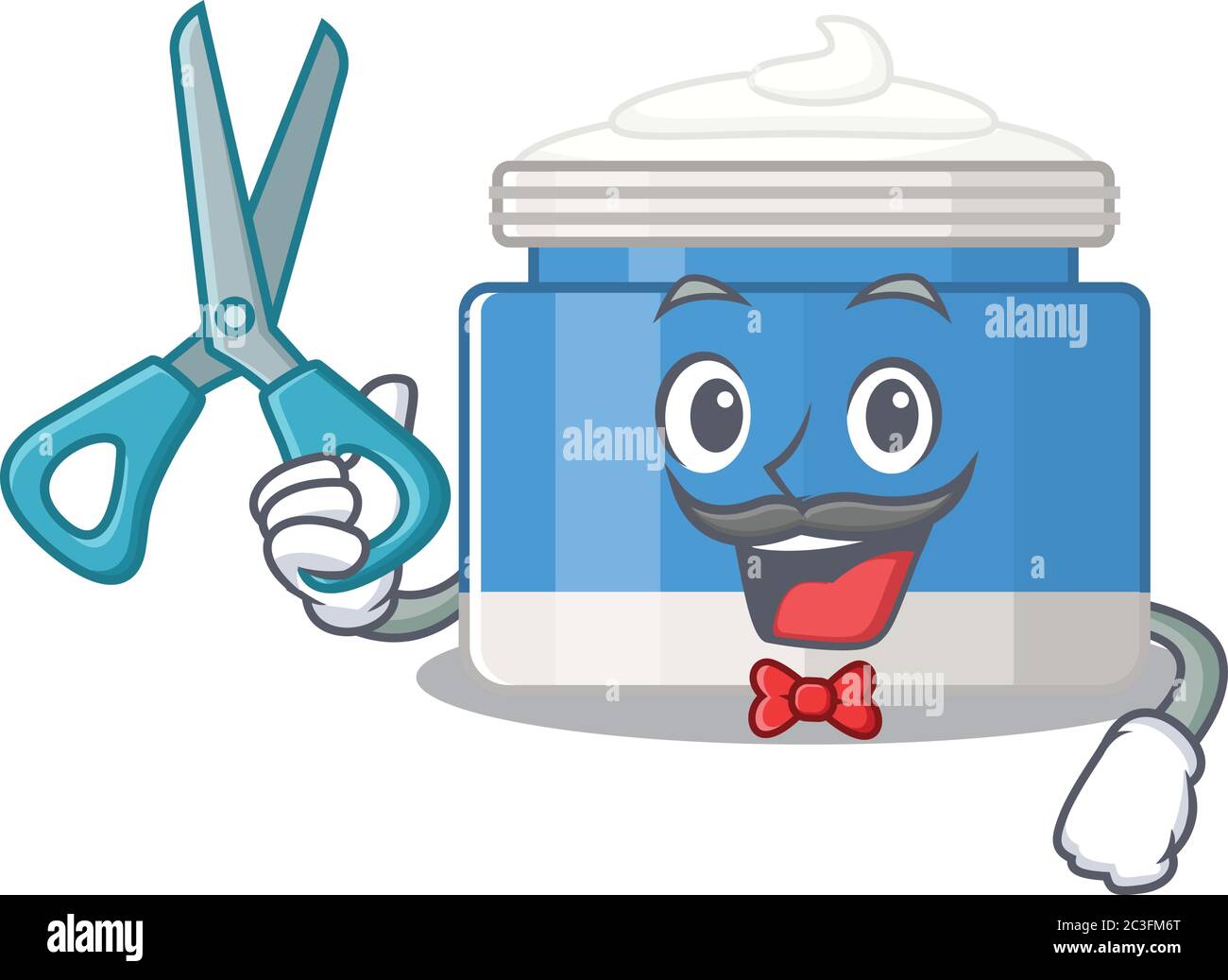 Moisturizer cream cartoon character design as talented barber Stock ...