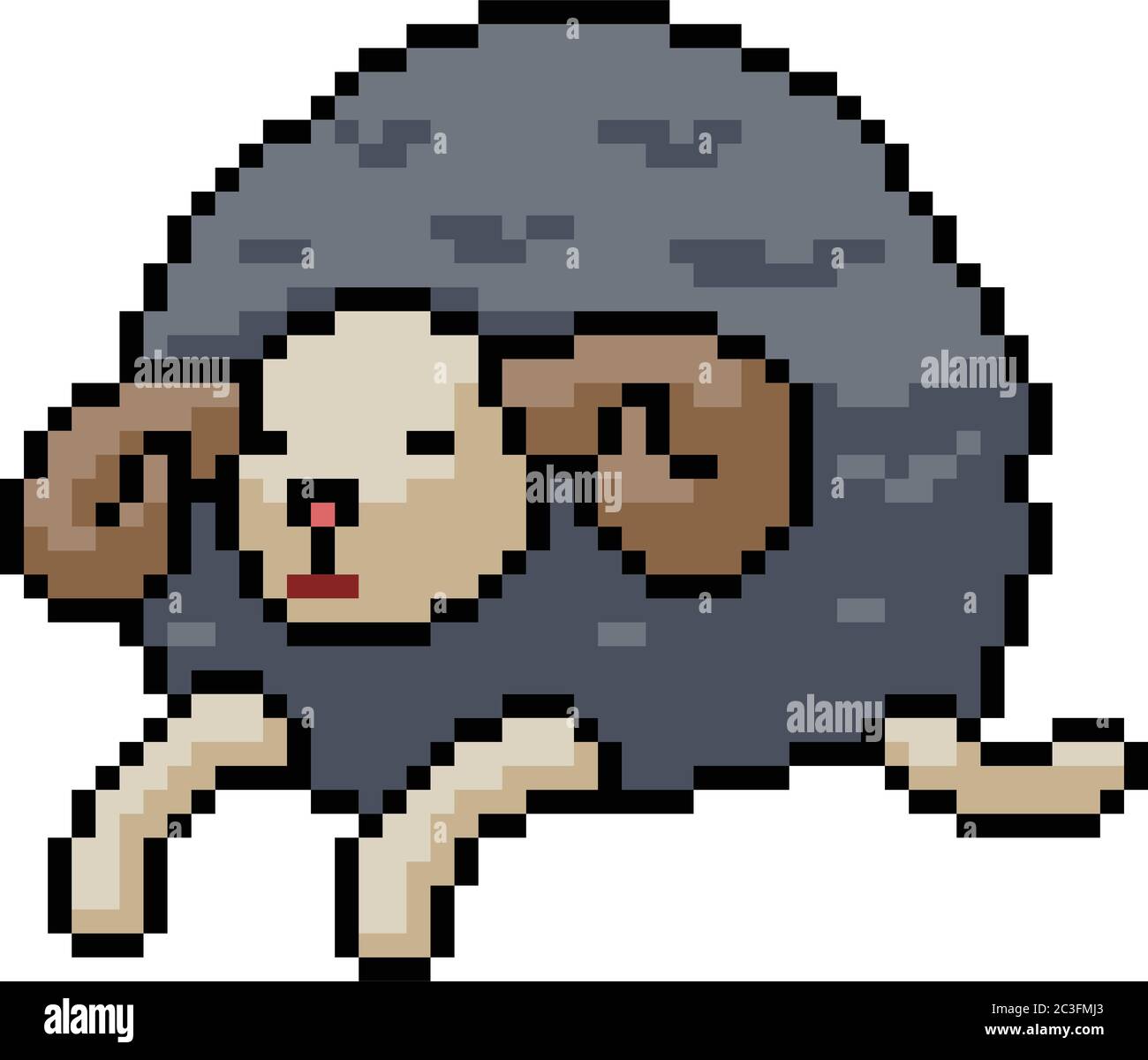 Pixel art sheep Stock Vector Images - Alamy