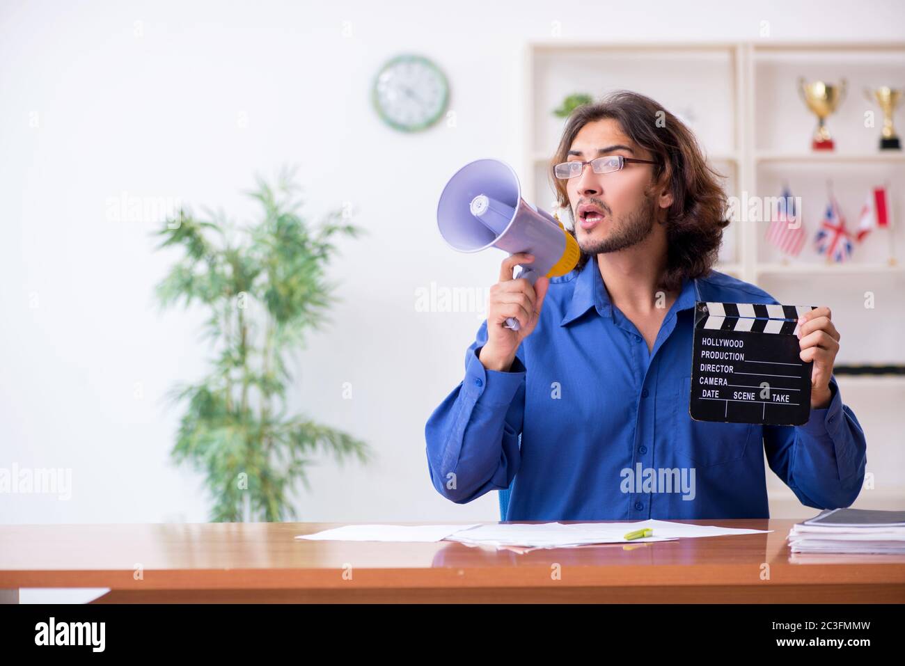 Cinema bullhorn director in hi-res stock photography and images - Alamy