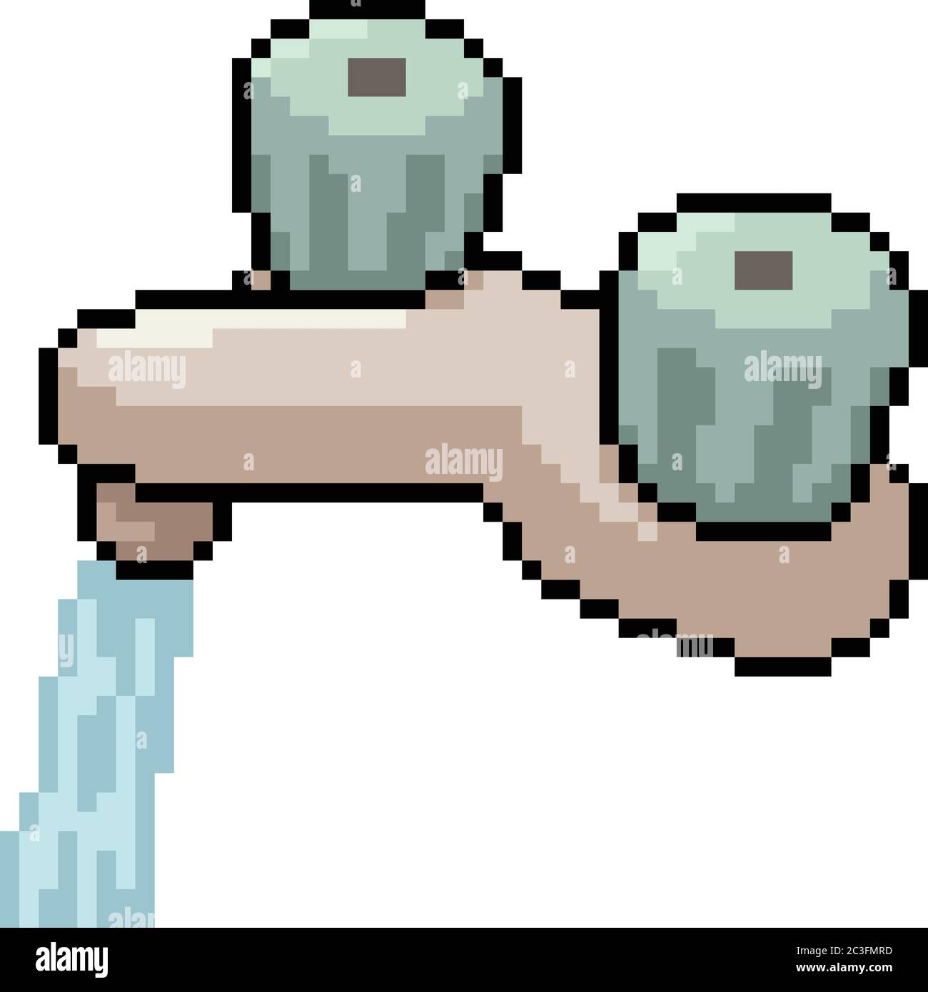 vector pixel art tap isolated cartoon Stock Vector Image & Art - Alamy