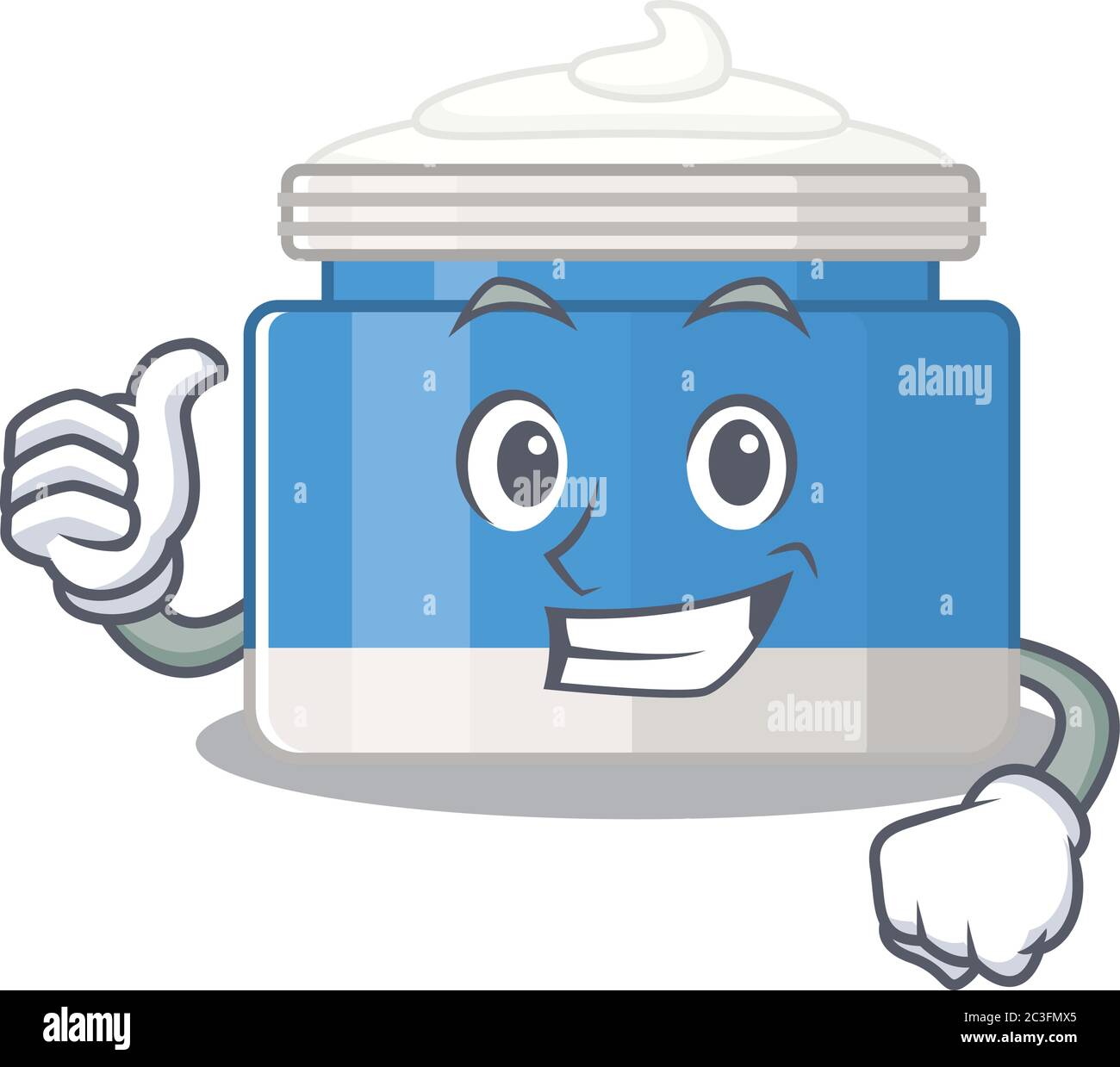 Moisturizer cream cartoon character design showing OK finger Stock ...