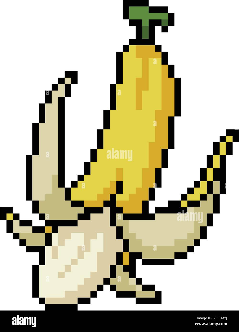 Banana pixel Stock Vector Images - Alamy