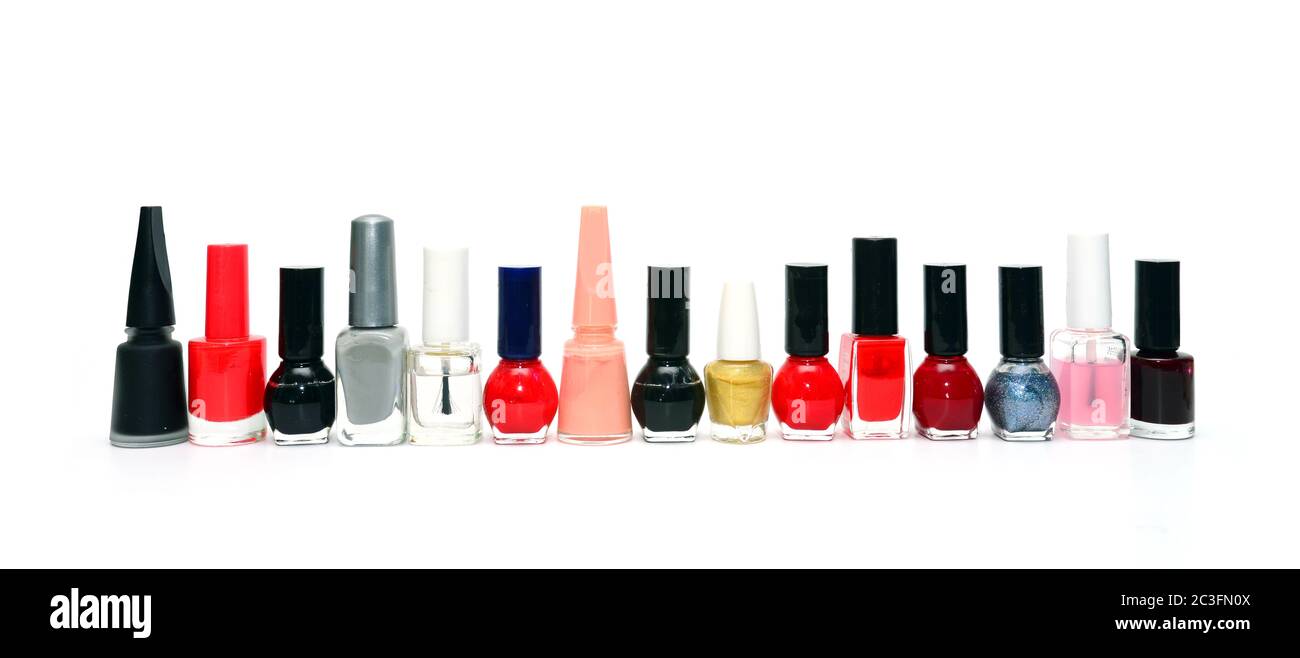 nail polish in a row Stock Photo - Alamy