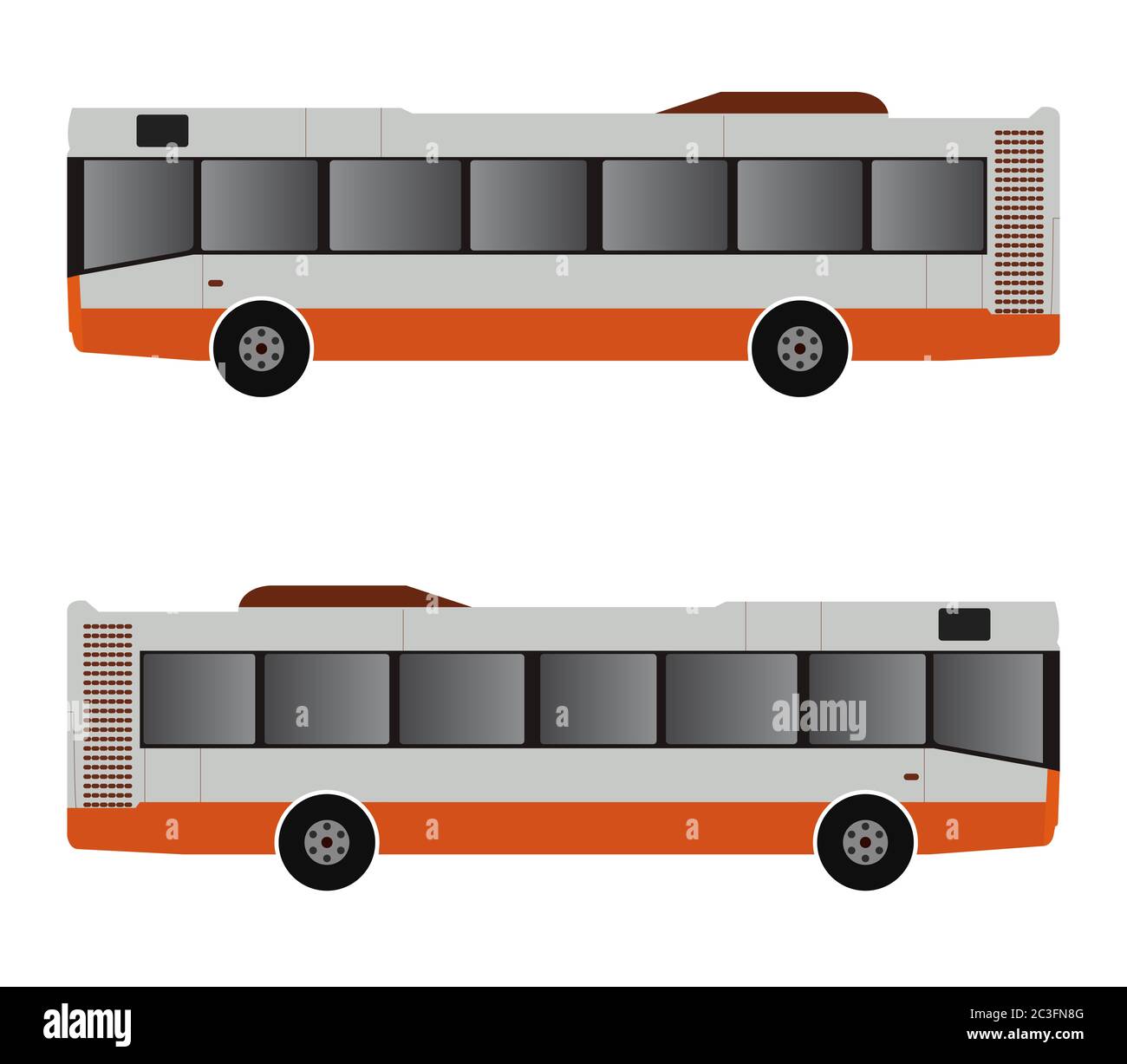 city bus icon illustrated in vector on white background Stock Photo - Alamy
