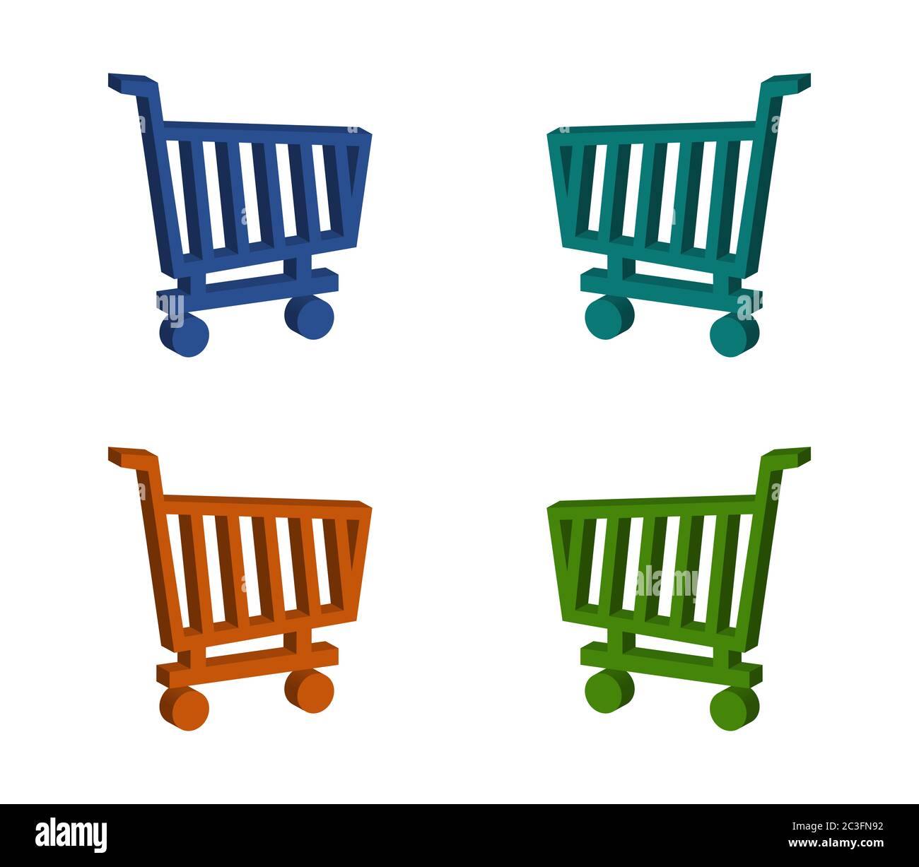 shopping cart icon illustrated in vector on white background Stock ...