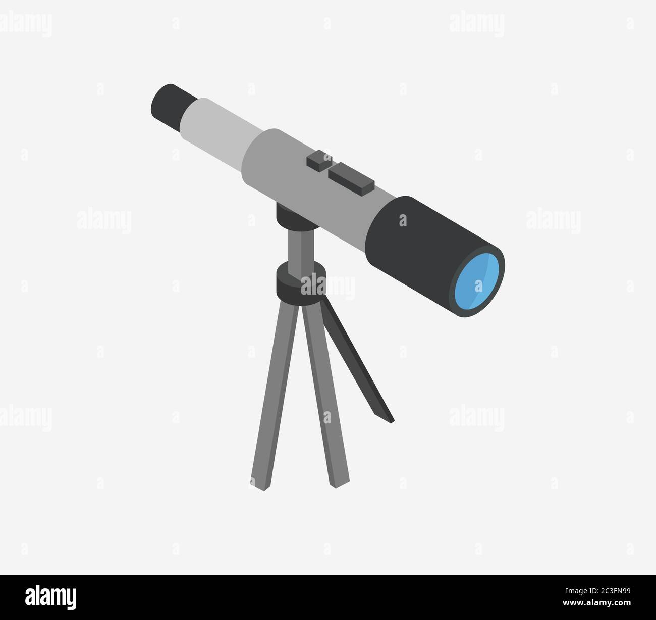 spyglass icon illustrated in vector on white background Stock Photo - Alamy