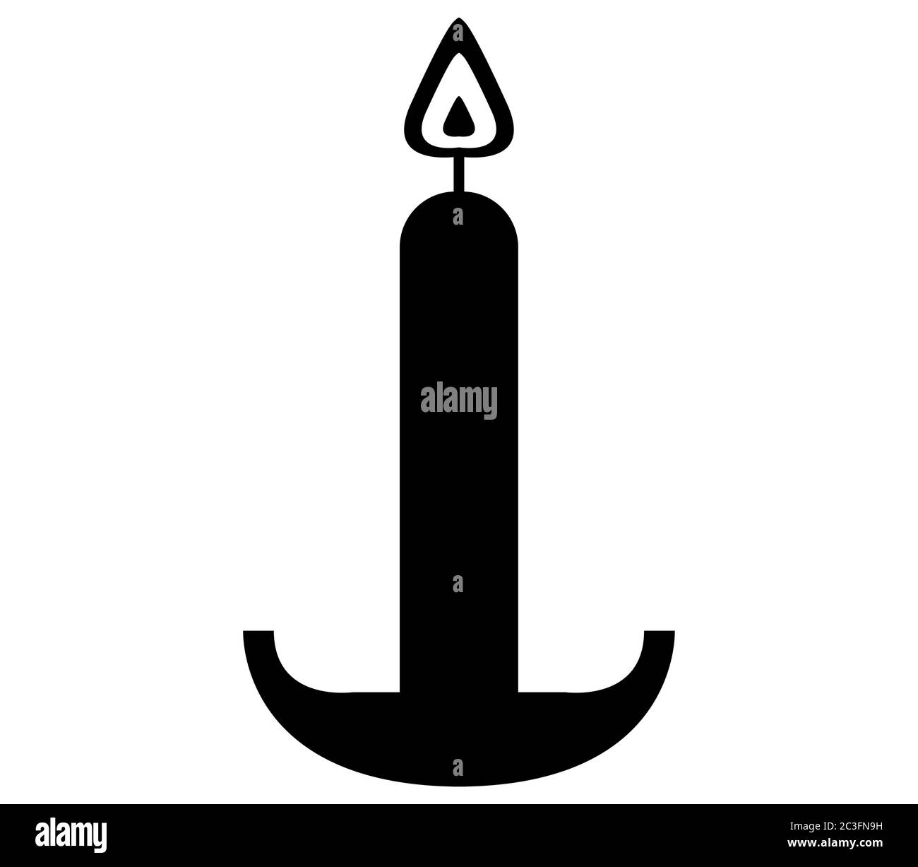 candle icon illustrated in vector on white background Stock Photo - Alamy