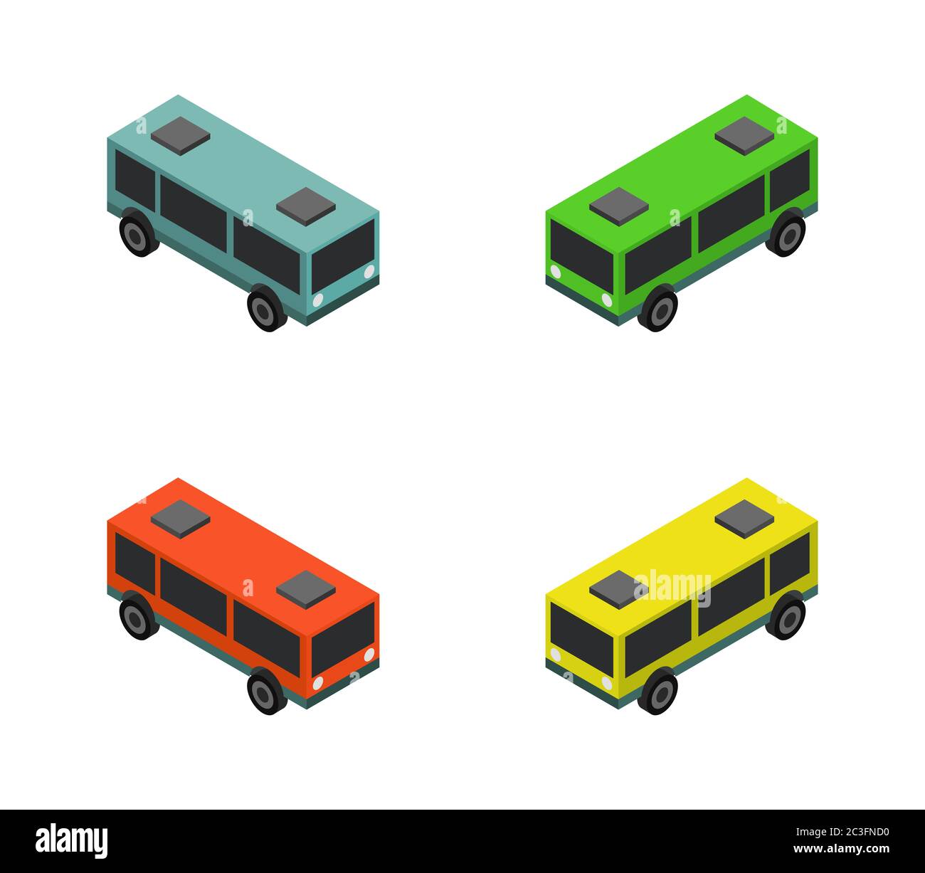 city bus icon illustrated in vector on white background Stock Photo - Alamy