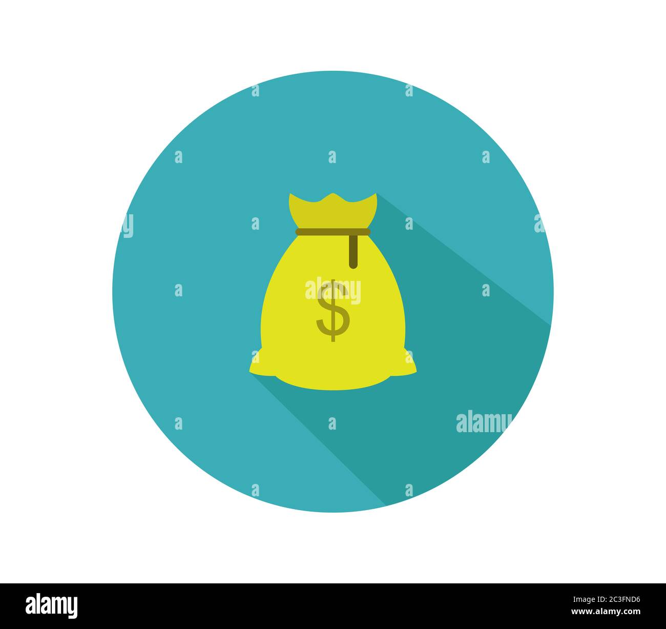 money bag icon illustrated in vector on white background Stock Photo ...