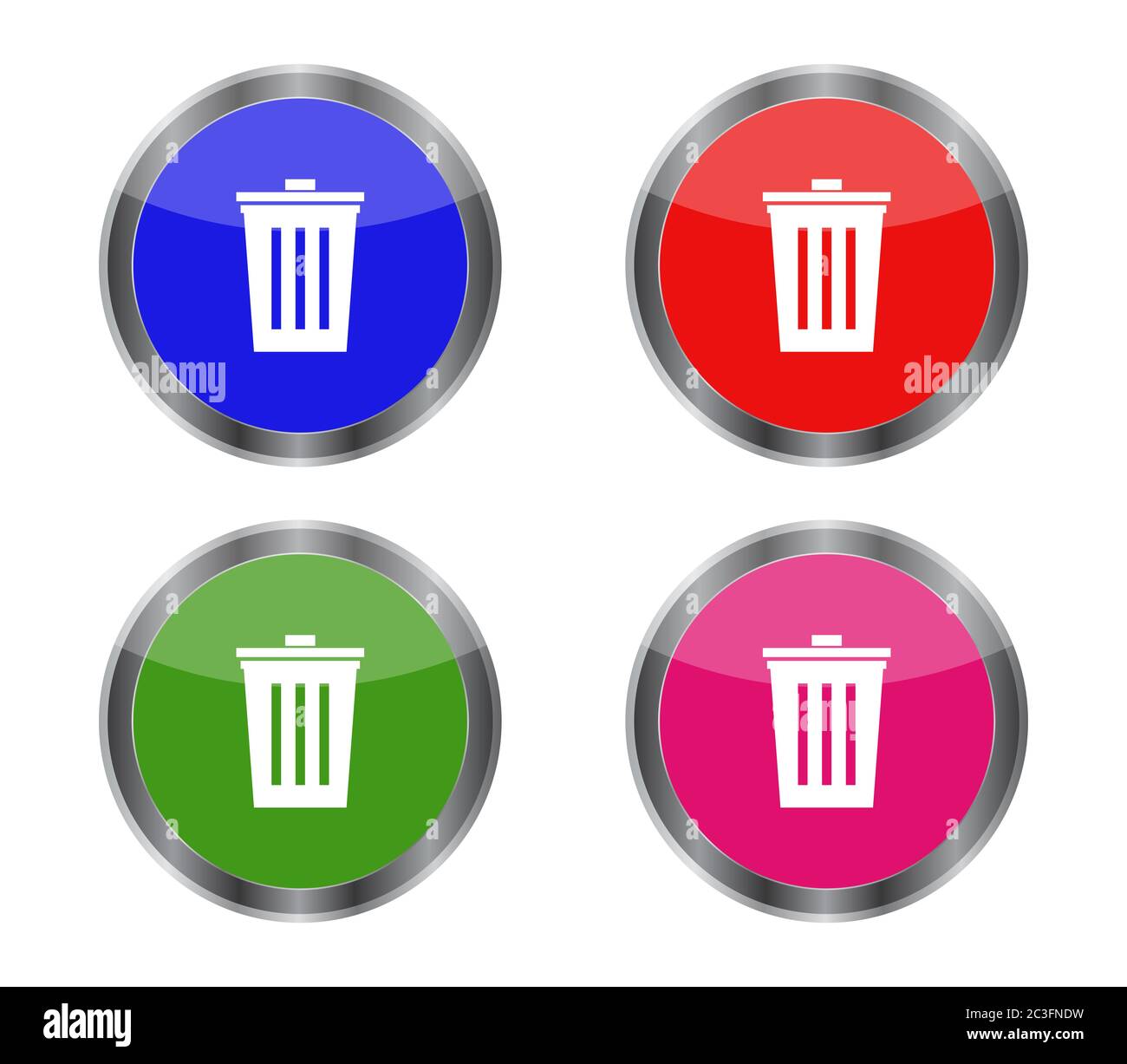 delete button icon illustrated in vector on white background Stock ...