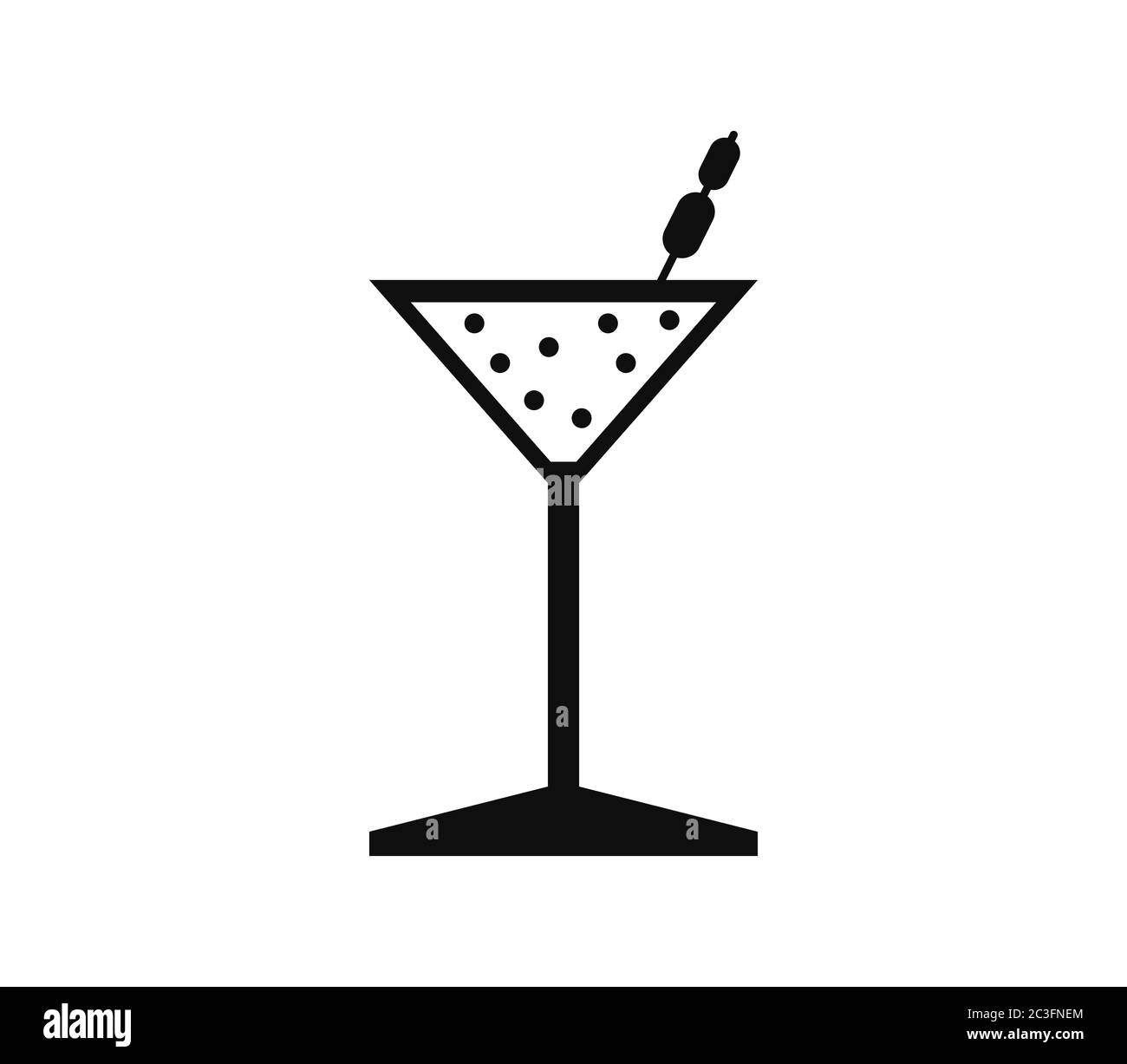 cocktail icon illustrated in vector on white background Stock Photo - Alamy