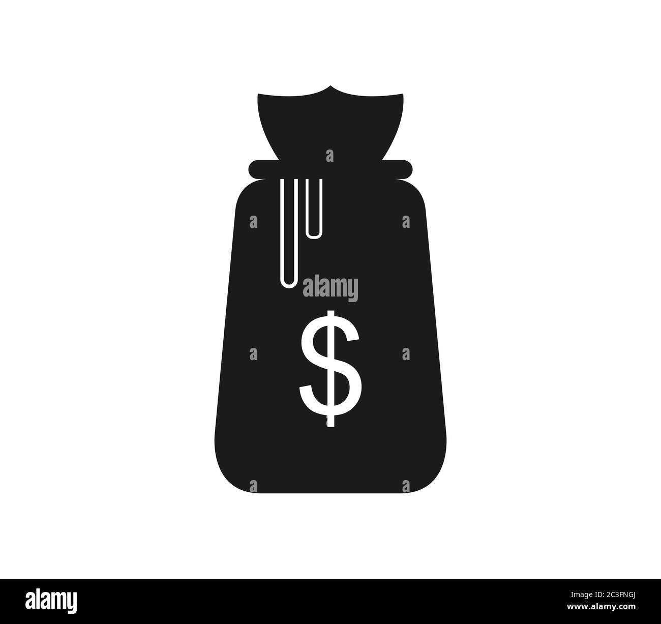 money bag icon illustrated in vector on white background Stock Photo ...