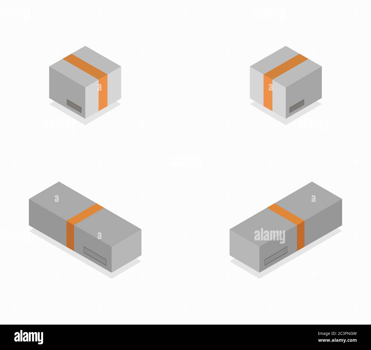 box icon illustrated in vector on white background Stock Photo - Alamy