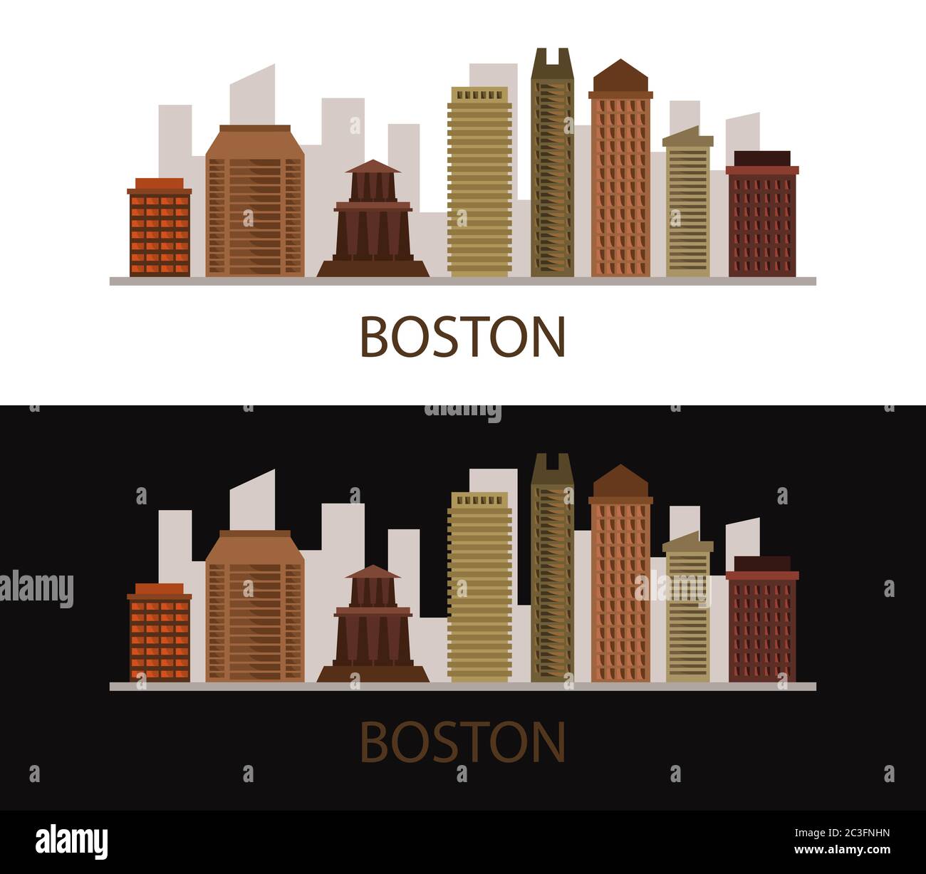 Boston icon illustrated in vector on white background Stock Photo - Alamy