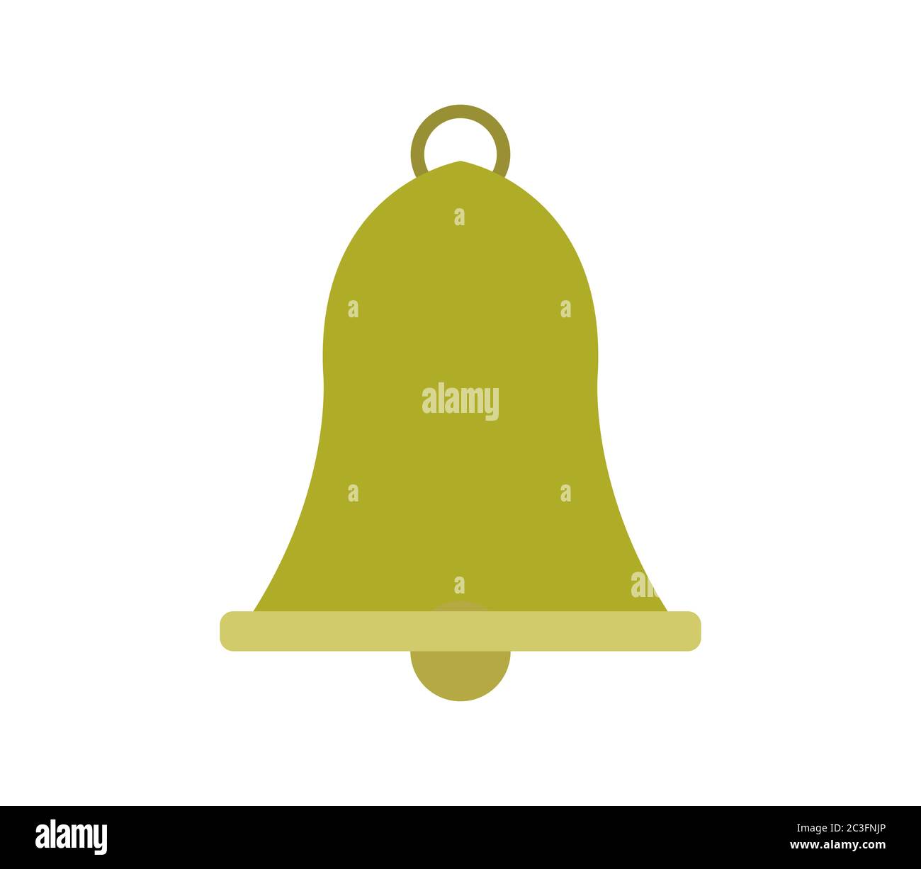 bell icon illustrated in vector on white background Stock Photo - Alamy