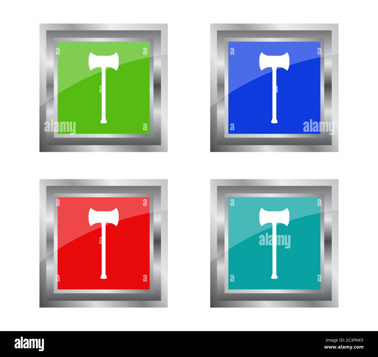 ax icon illustrated in vector on white background Stock Photo - Alamy