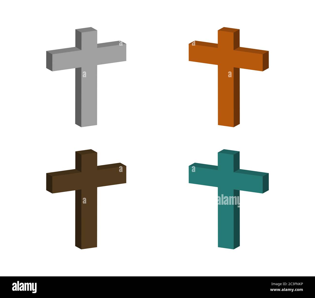 cross icon illustrated in vector on white background Stock Photo - Alamy