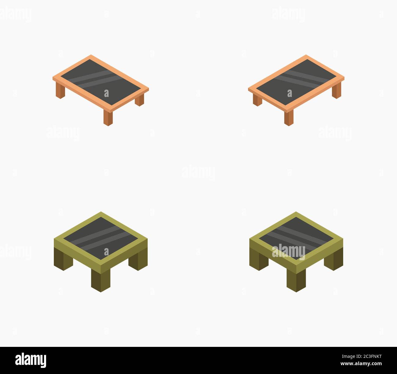isometric coffee table icon illustrated in vector on white background ...