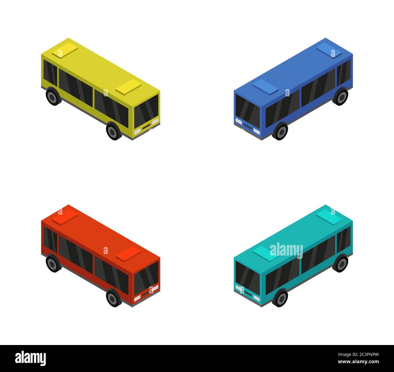 city bus icon illustrated in vector on white background Stock Photo - Alamy