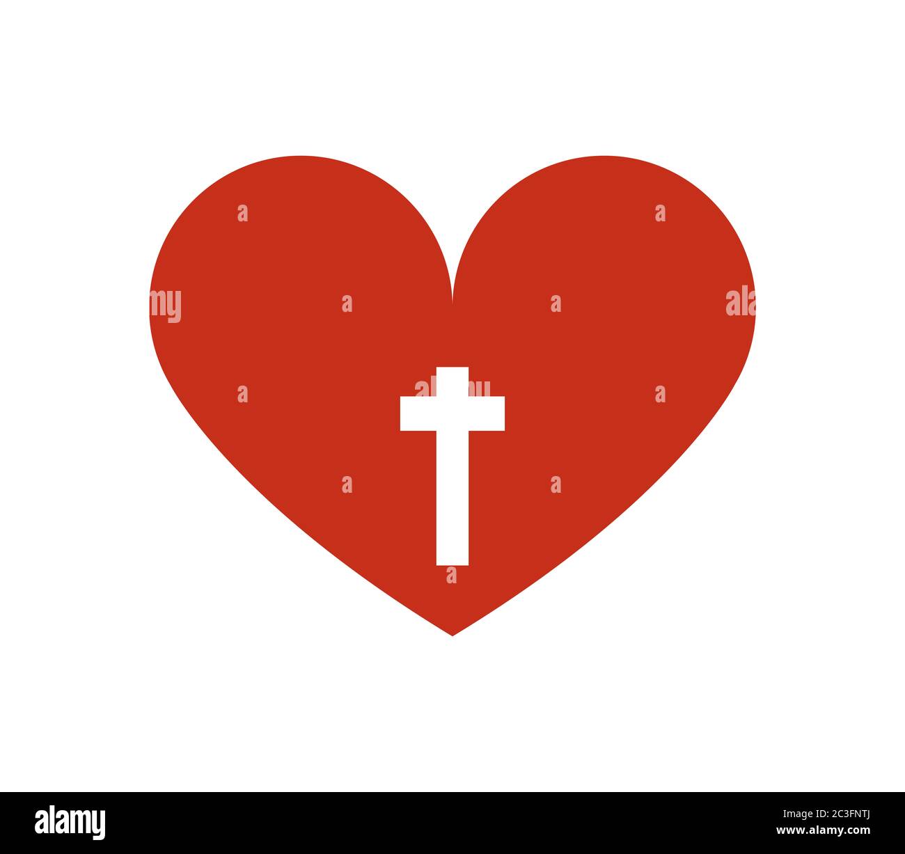cross heart icon illustrated in vector on white background Stock Photo ...