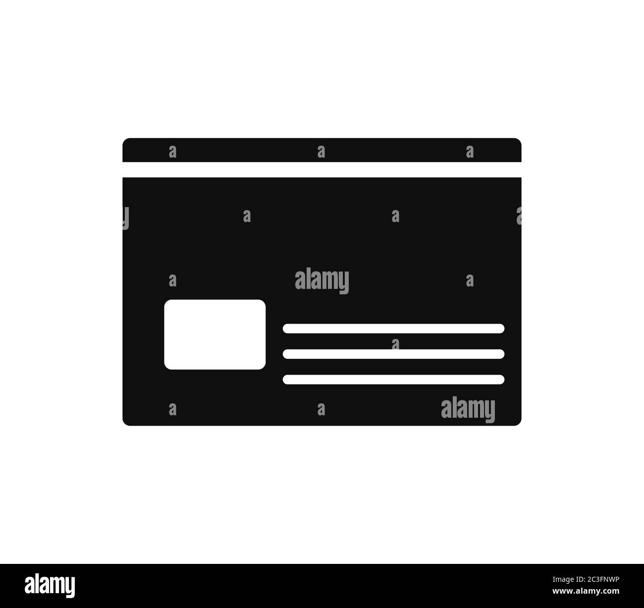 bank card icon illustrated in vector on white background Stock Photo ...