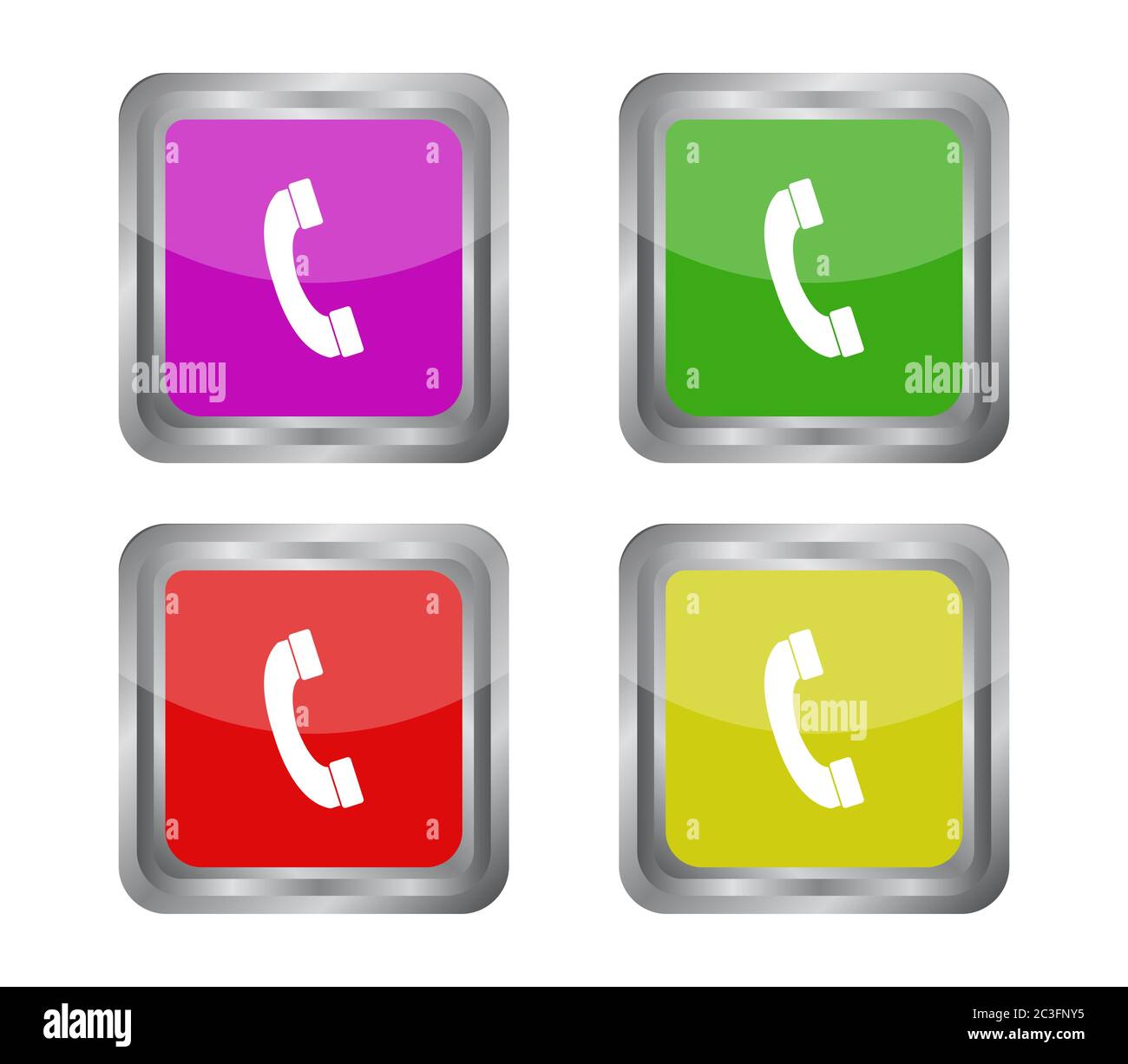 phone button icon illustrated in vector on white background Stock Photo ...