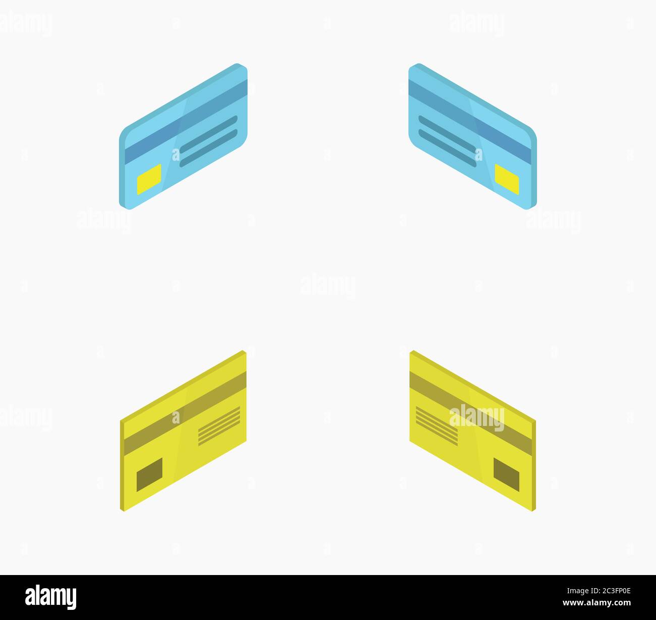 bank card icon illustrated in vector on white background Stock Photo ...