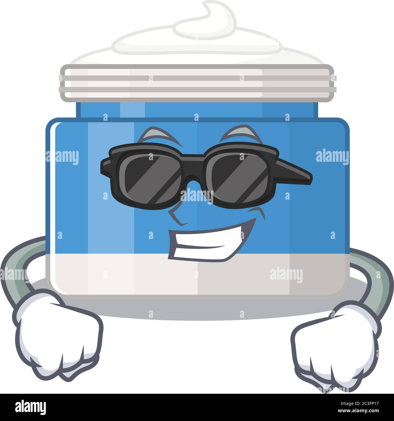 cartoon character of moisturizer cream wearing classy black glasses ...