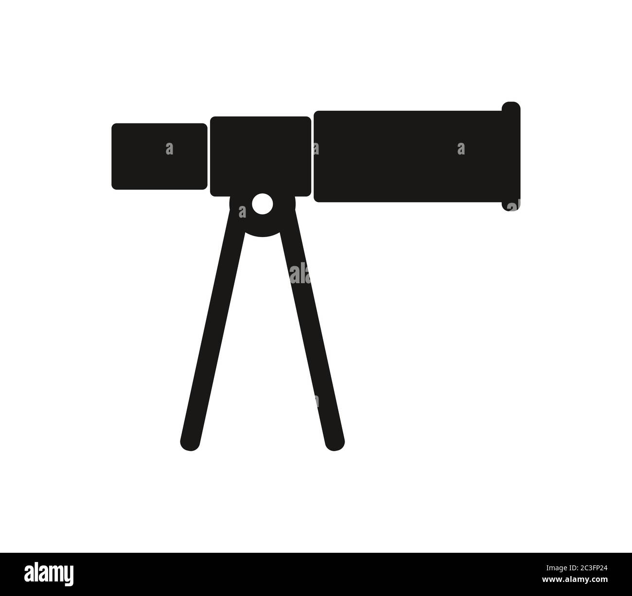 spyglass icon illustrated in vector on white background Stock Photo - Alamy