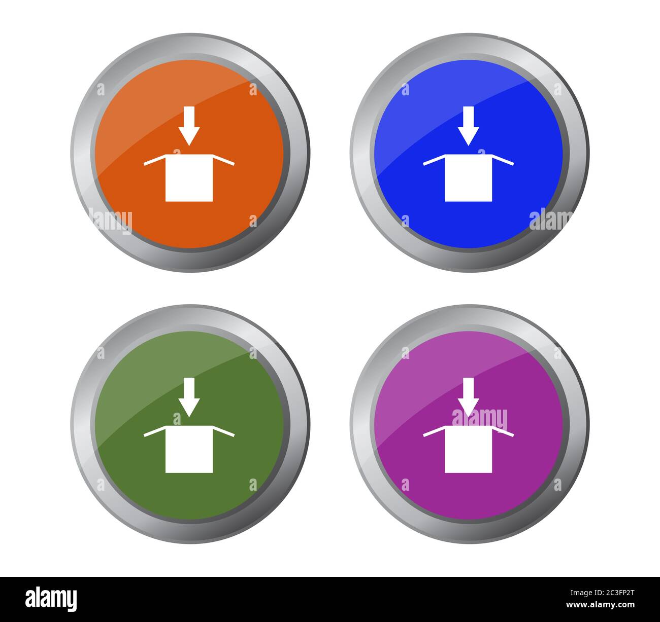 download button icon illustrated in vector on white background Stock ...