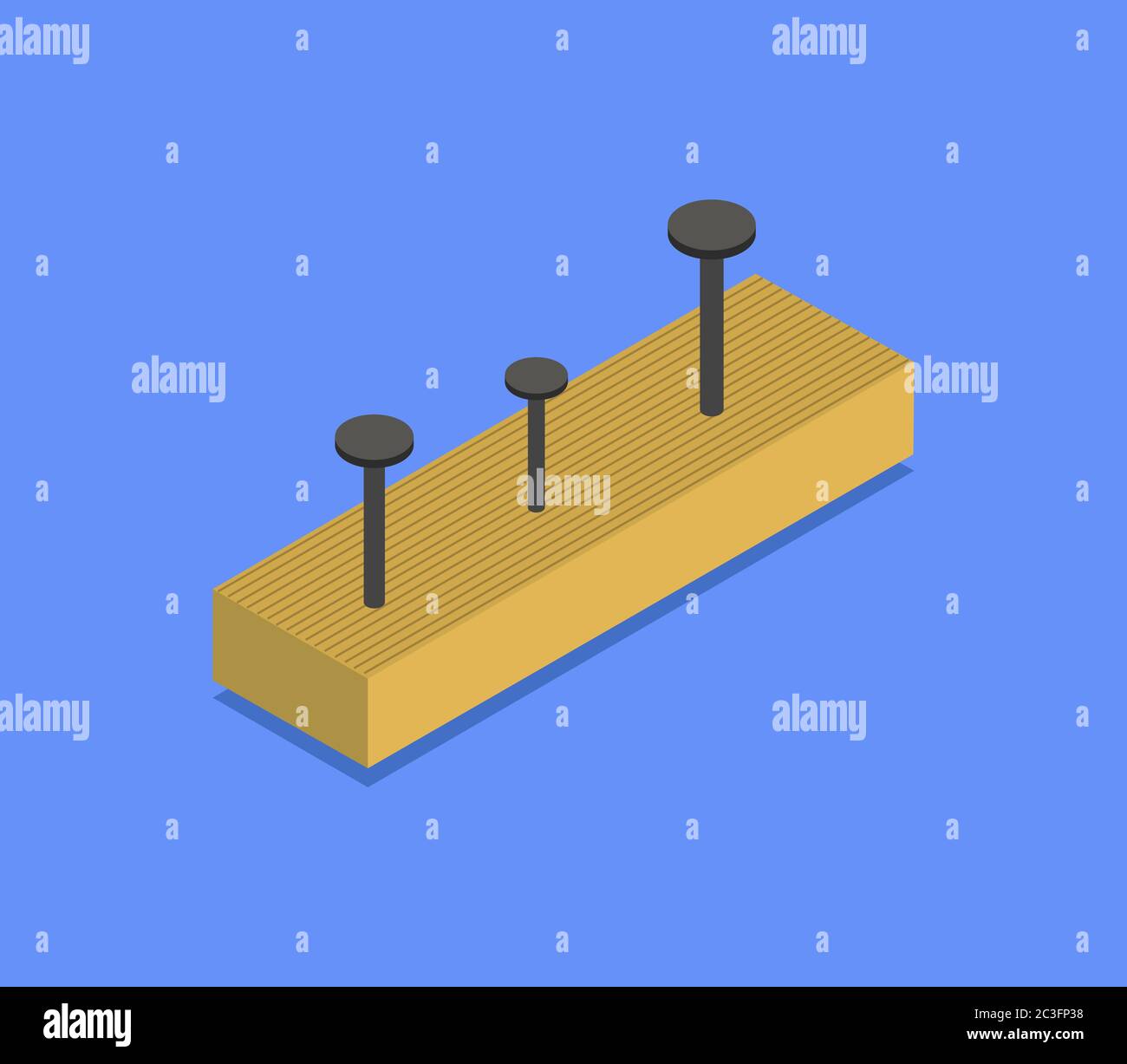 nails and wood icon illustrated in vector on white background Stock ...