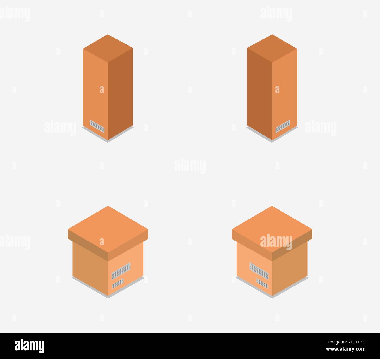 box icon illustrated in vector on white background Stock Photo - Alamy
