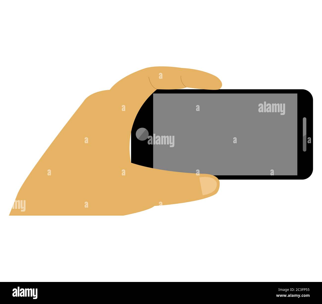 touch mobile phone icon illustrated in vector on white background Stock ...