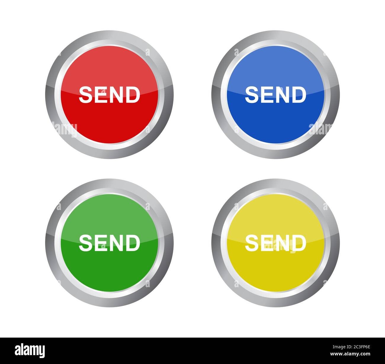 send button icon illustrated in vector on white background Stock Photo ...
