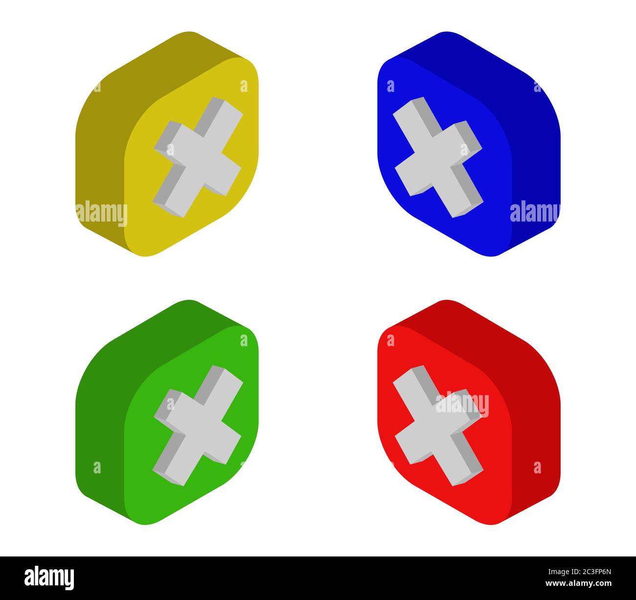 close button icon illustrated in vector on white background Stock Photo ...