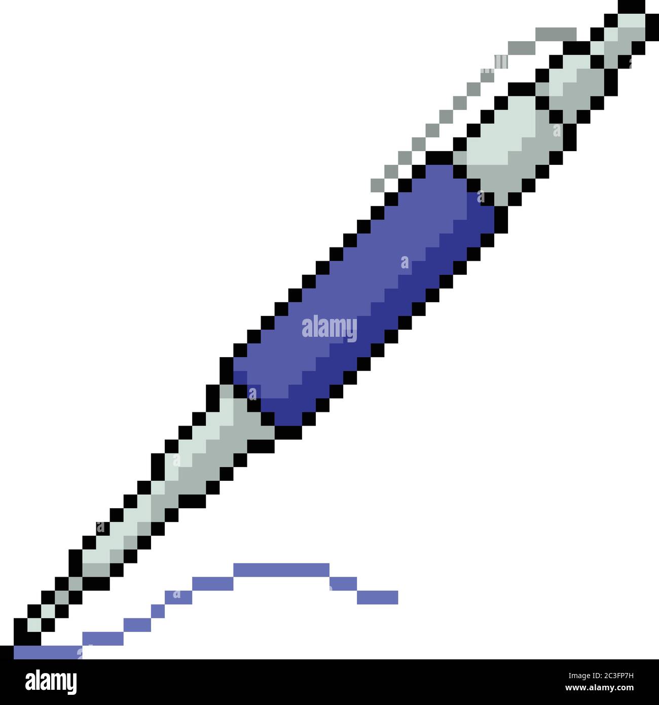 vector pixel art pen write isolated cartoon Stock Vector Image & Art ...