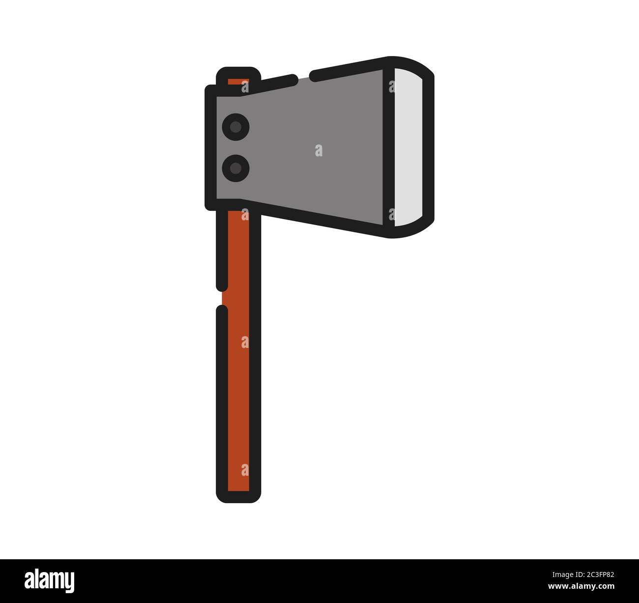 ax icon illustrated in vector on white background Stock Photo - Alamy