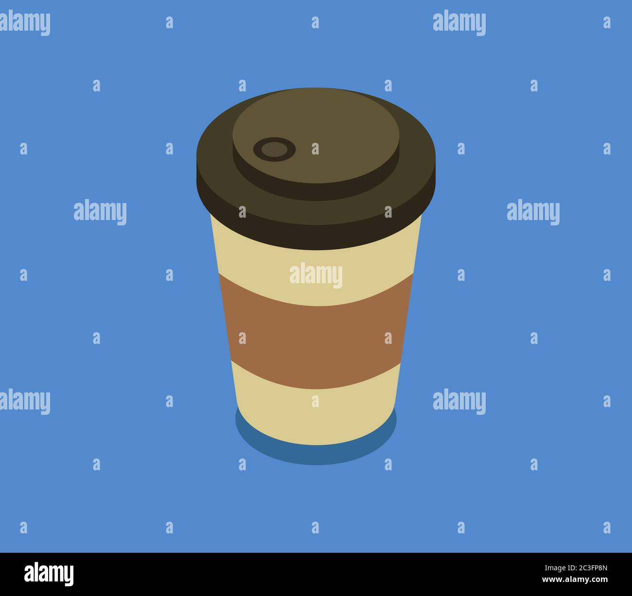 isometric coffee icon illustrated in vector on white background Stock ...