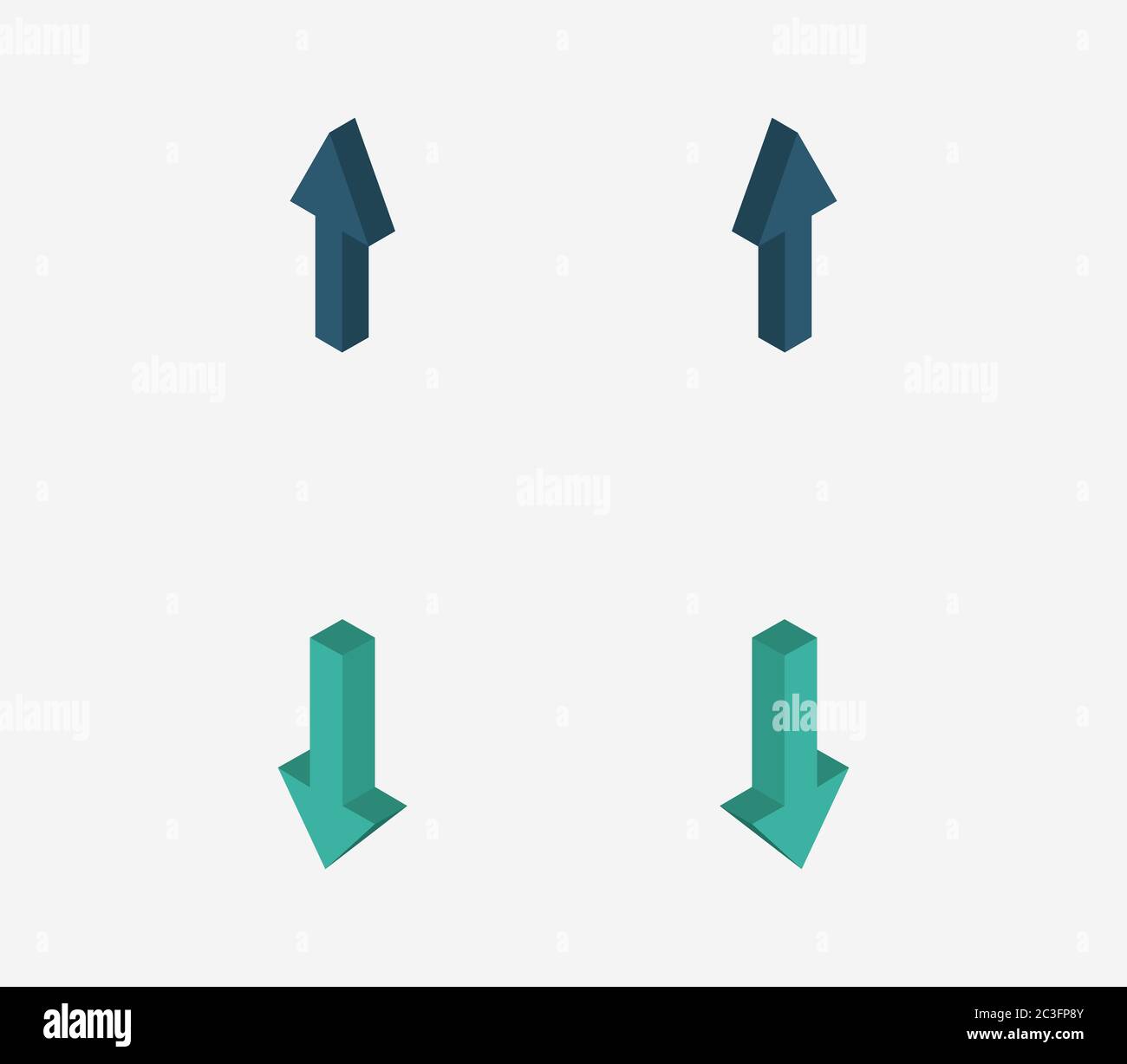 arrow icon illustrated in vector on white background Stock Photo - Alamy